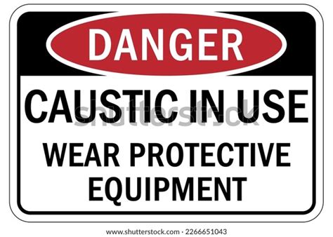 Caustic Danger Chemical Hazard Sign Labels Stock Vector Royalty Free