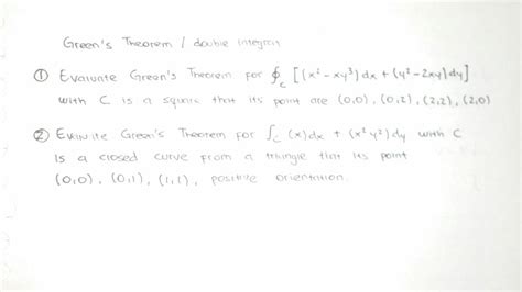 solved green s theorem i double integray С © evaluate