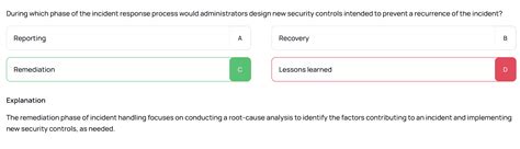 Incident Response Step New Security Control Proposed In Remediation Or