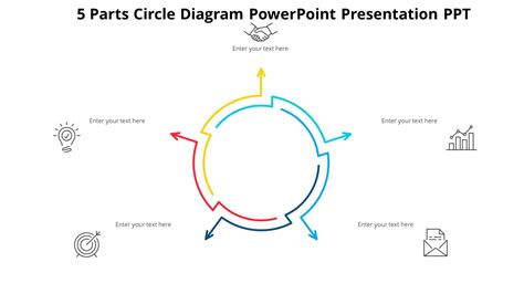 5 Parts Circle Diagram Powerpoint Presentation Ppt Pptuniverse
