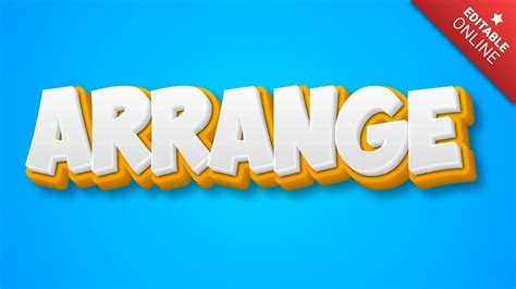 Arrange Text Effect Generator