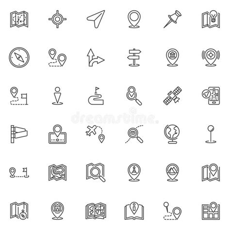Pointer Maps Line Icons Stock Illustrations 272 Pointer Maps Line Icons Stock Illustrations