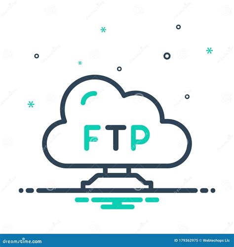 Mix Icon For Ftp Protocol And Folder Stock Vector Illustration Of Folder Logotype