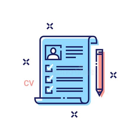 Cv Concept Icon Stock Vector Illustration Of Form 147659372