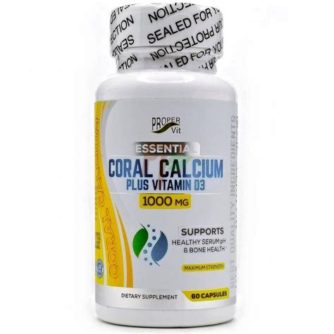ProperVit CORAL CALCIUM (1000 мг × 60 капсул) - Купить кальций из ...