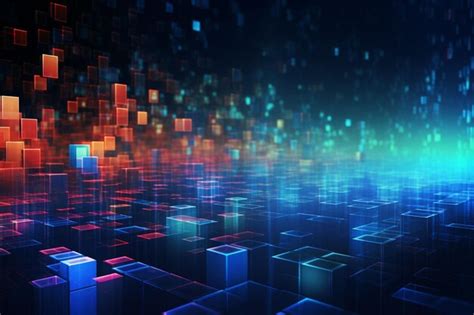 Premium Photo Abstract Digital Data Background