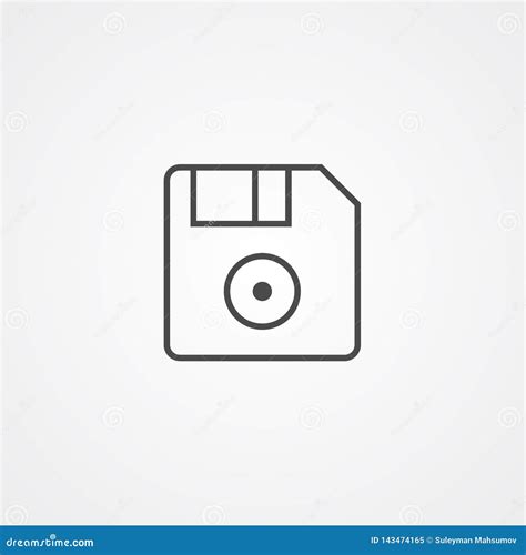 Floppy Disk Vector Icon Sign Symbol Stock Vector Illustration Of Computer Diskette