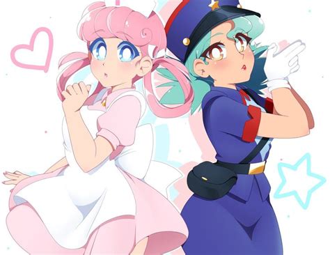 Nurse Joy And Officer Jenny Pokémon Pokemon Human Characters