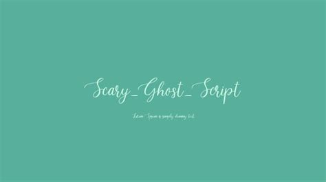 Scaryghostscript Font Download Free For Desktop And Webfont