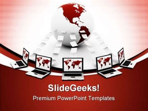 global computer network communication powerpoint templates and