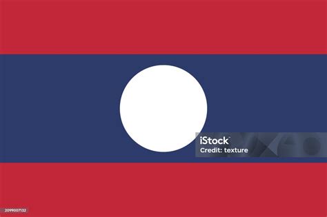 라오스 국기입니다 표준 크기 공식 비율입니다 직사각형 플래그입니다 표준 색상 플래그 아이콘입니다 디지털 일러스트레이션 컴퓨터