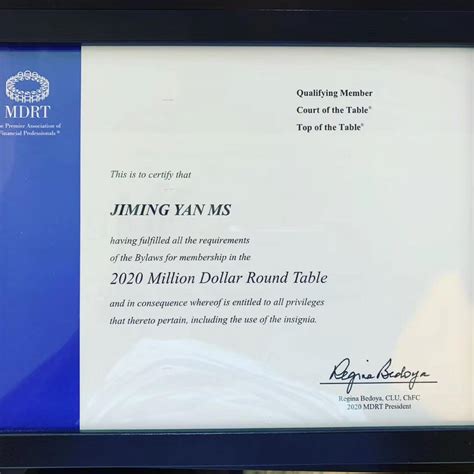 Jiming Yan On Linkedin Mdrt Top Of The Table I Got It In My First