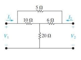 Solved Find The Z Parameters For The Circuit Shown In Chegg