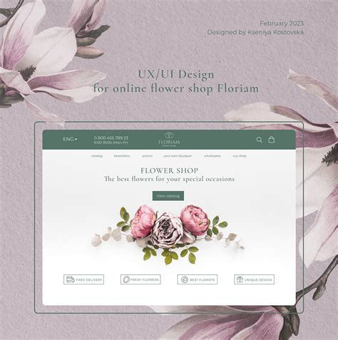 E Commerce Flower Shop Behance