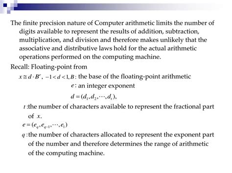 Ppt Numerical Computations In Linear Algebra Powerpoint Presentation