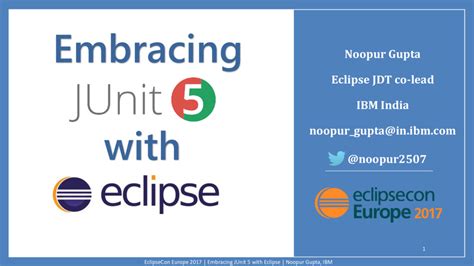 Embracing Junit 5 With Eclipse Speaker Deck
