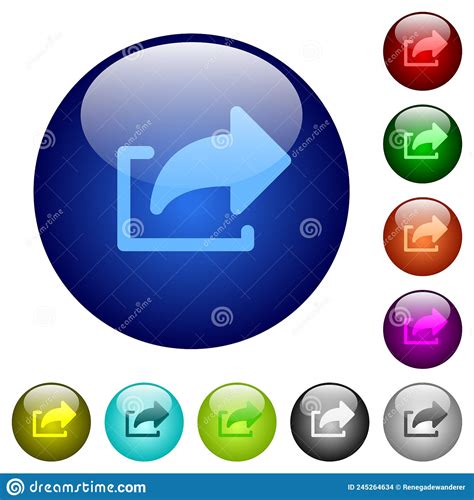 Export Symbol Solid Color Glass Buttons Stock Vector Illustration Of Copy Modify 245264634