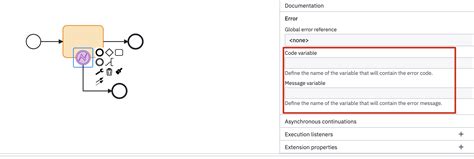 support error boundary events with errorcodevariable and errormessagevariable for camunda