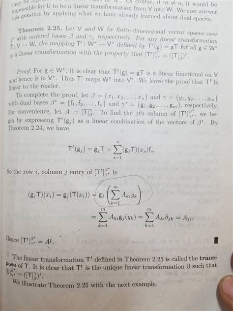 Linear Algebra Question On The Proof Of Transpose Of A Matrix