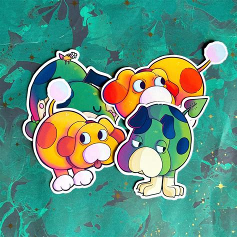 Cute Pikmin 4 Stickers Featuring Oatchi And Moss Etsy