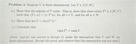 Solved Problem Suppose V Is Finite Dimensional Let Chegg