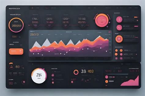 Premium Ai Image Neumorphic Dashboard Ui Kit Admin Panel Template With Infographic Elements