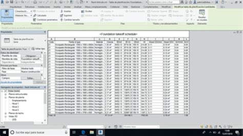 revit screenshot showing material takeoff schedule of slab foundation download scientific