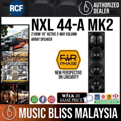 Rcf Nxl 44 A Mk2 2100w 10 Active 2 Way Column Array Speaker Music Bliss Malaysia