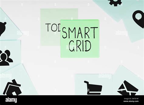 Conceptual Display Smart Grid Business Concept Includes Of Operational And Energy Measures