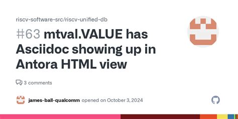 Mtvalvalue Has Asciidoc Showing Up In Antora Html View · Issue 63 · Riscv Software Srcriscv