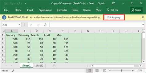 How To Remove Read Only From Excel To Make It Editable