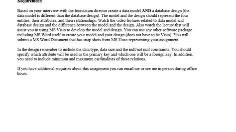 Solved Using Visio Here Is My Assignment I Have Fallen