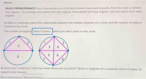 Part A Build Perseverance If You Draw Points On A Circle And Connect