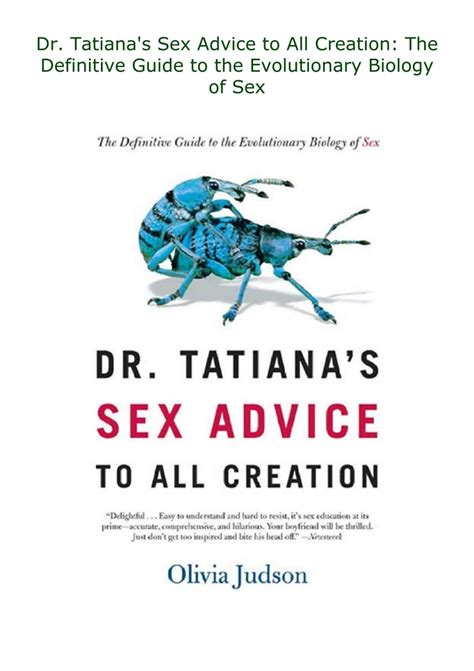 Pdf Dr Tatianas Sex Advice To All Creation The Definitive Guide To