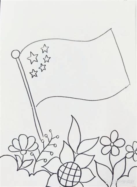 画红旗儿童画怎么画 儿童画图片大全