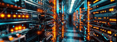 Modern Data Center Infrastructure Stock Illustration Illustration Of Connection Digital