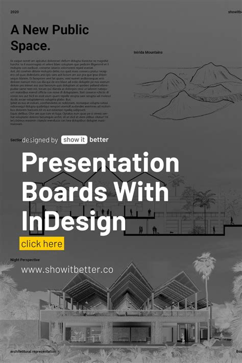 Presentation Boards With Indesign Presentation Board Presentation Architecture Program