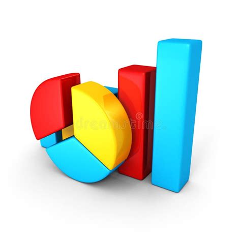 Business Colorful Pie And Bar Chart Diagram Graphs Stock Image Image Of Icon Info 45352349