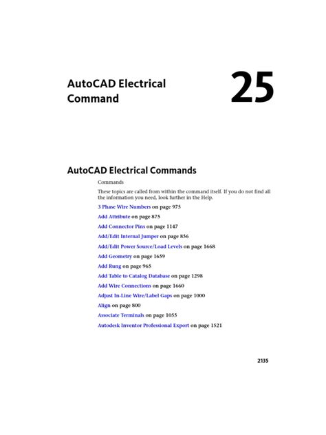 Autocad Electrical Command Index Pdf Electrical Connector