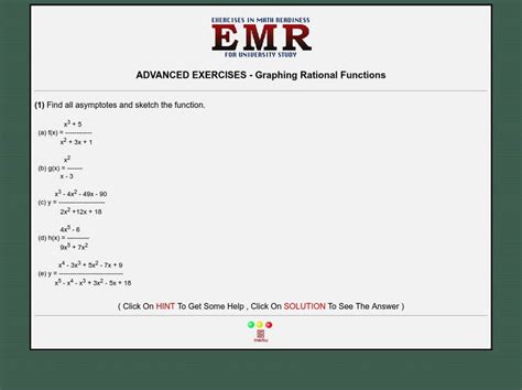University Of Saskatchewan Advanced Rational Function Problems Primary