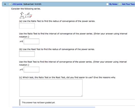 Solved A Use The Ratio Test To Find The Radius Of Chegg Com