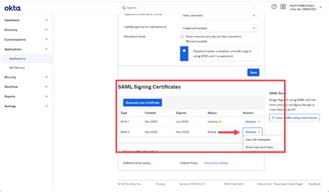 Configuring SAML Okta