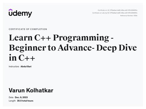 Varun Kolhatkar On Linkedin Cplusplus Programming Oops Udemy Deepdivein Continuouslearning