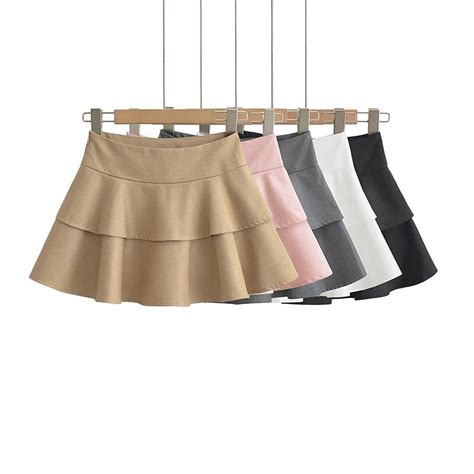 Versatile A Line Pleated Mini Skirt Collection On Luulla