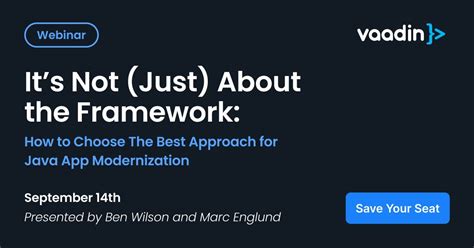 vaadin on linkedin vaadinwebinar appmodernization javawebapps