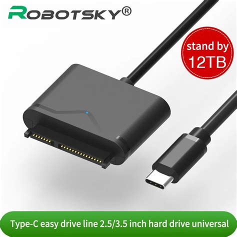 USB 3 1 Type C To Sata Cable USB C 22Pin HDD SSD Adapter Cable For 2 5 Hard Drive Disk
