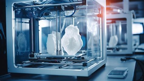 Premium AI Image A Photo Of A 3D Printer Creating Medical Prototypes