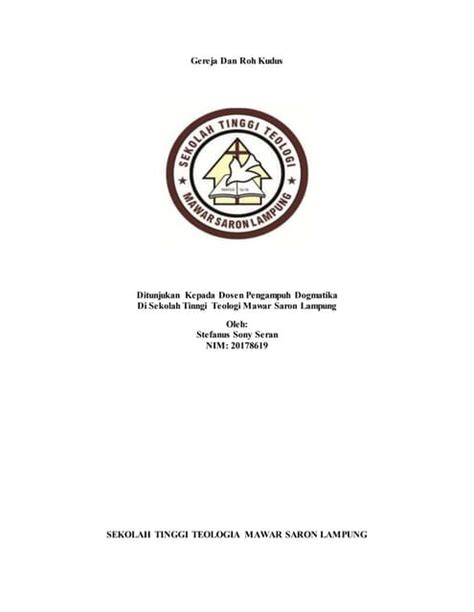 Makalah Roh Kudus Docx