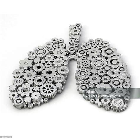 기어로 만든 폐 톱니바퀴로 만든 폐 메커니즘 개념 3d 일러스트레이션 폐에 대한 스톡 사진 및 기타 이미지 폐 기어 기계 부분 만성폐쇄폐질환 Istock