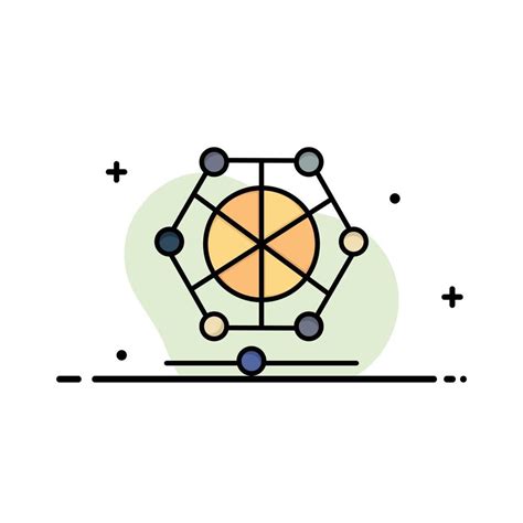 Machine Learning Language Data Business Logo Template Flat Color